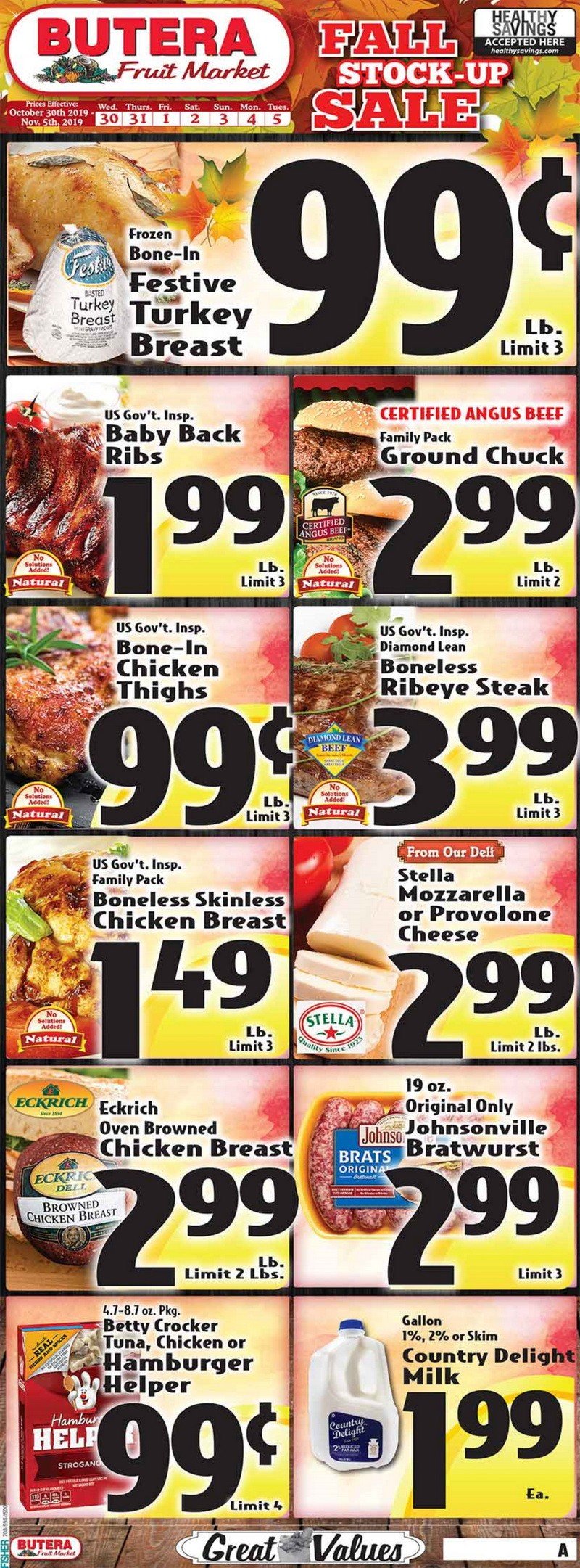 Butera Weekly Ad Oct 30 – Nov 05, 2019