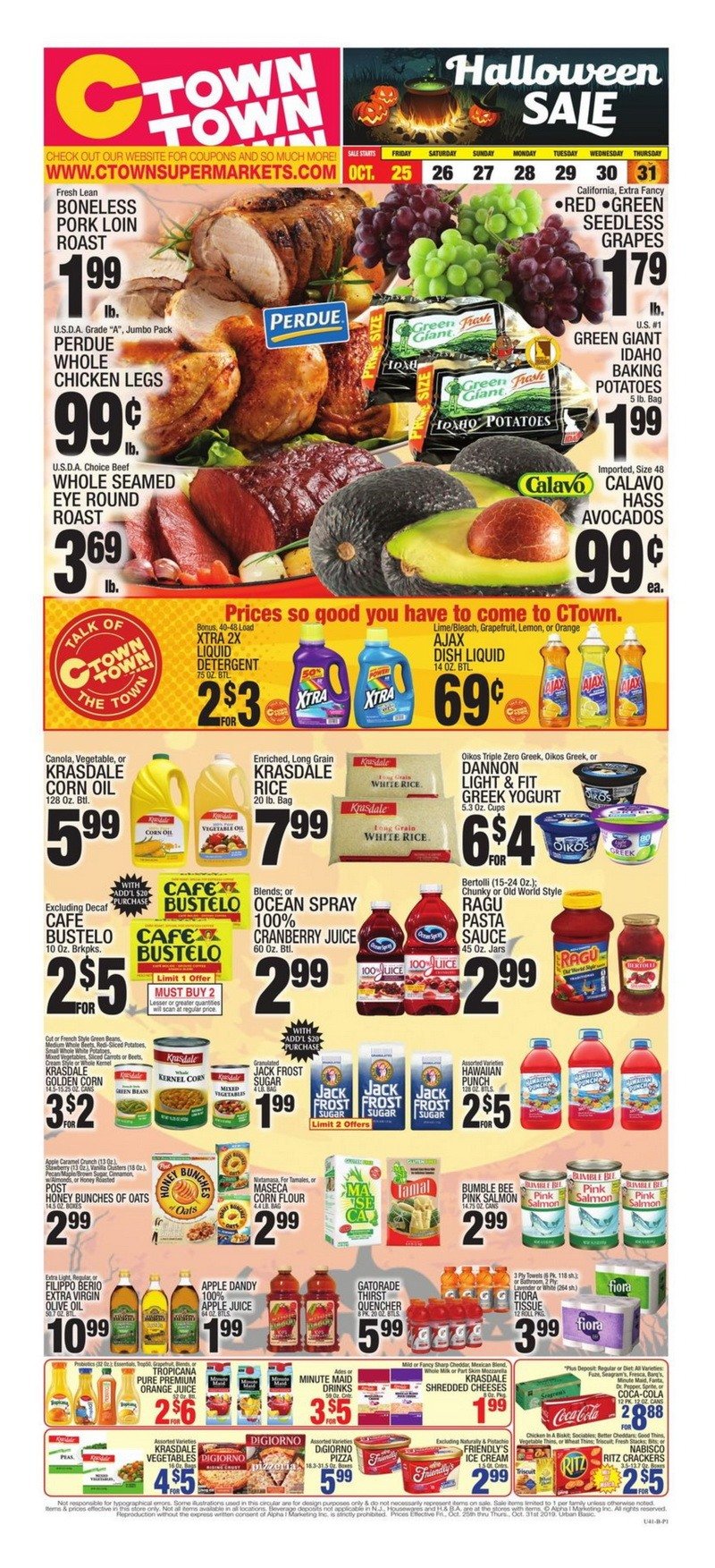 C-Town Weekly Ad Oct 25 – Oct 31, 2019