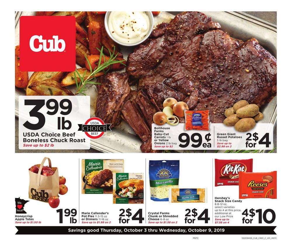 Cub Foods Weekly Ad Oct 03 – Oct 09, 2019