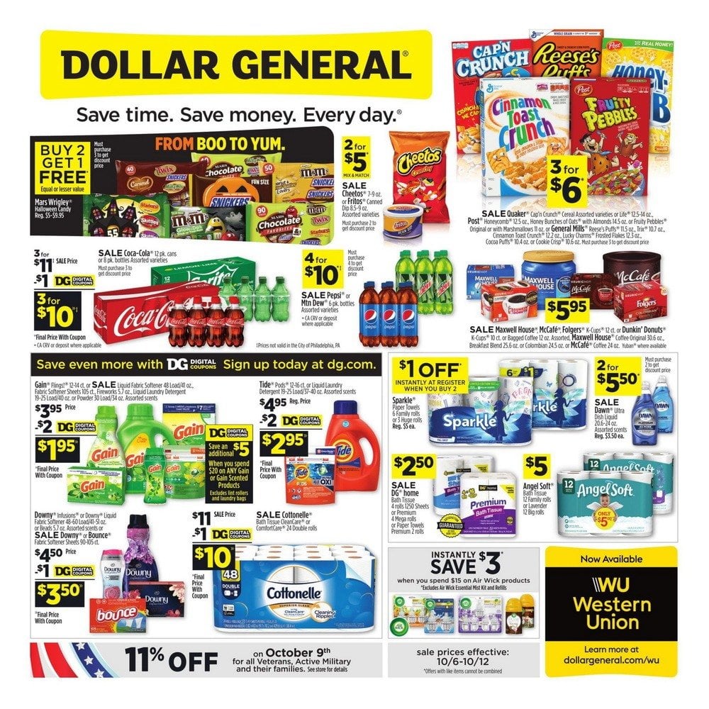 Dollar General Weekly Ad Oct 6 – Oct 12, 2019