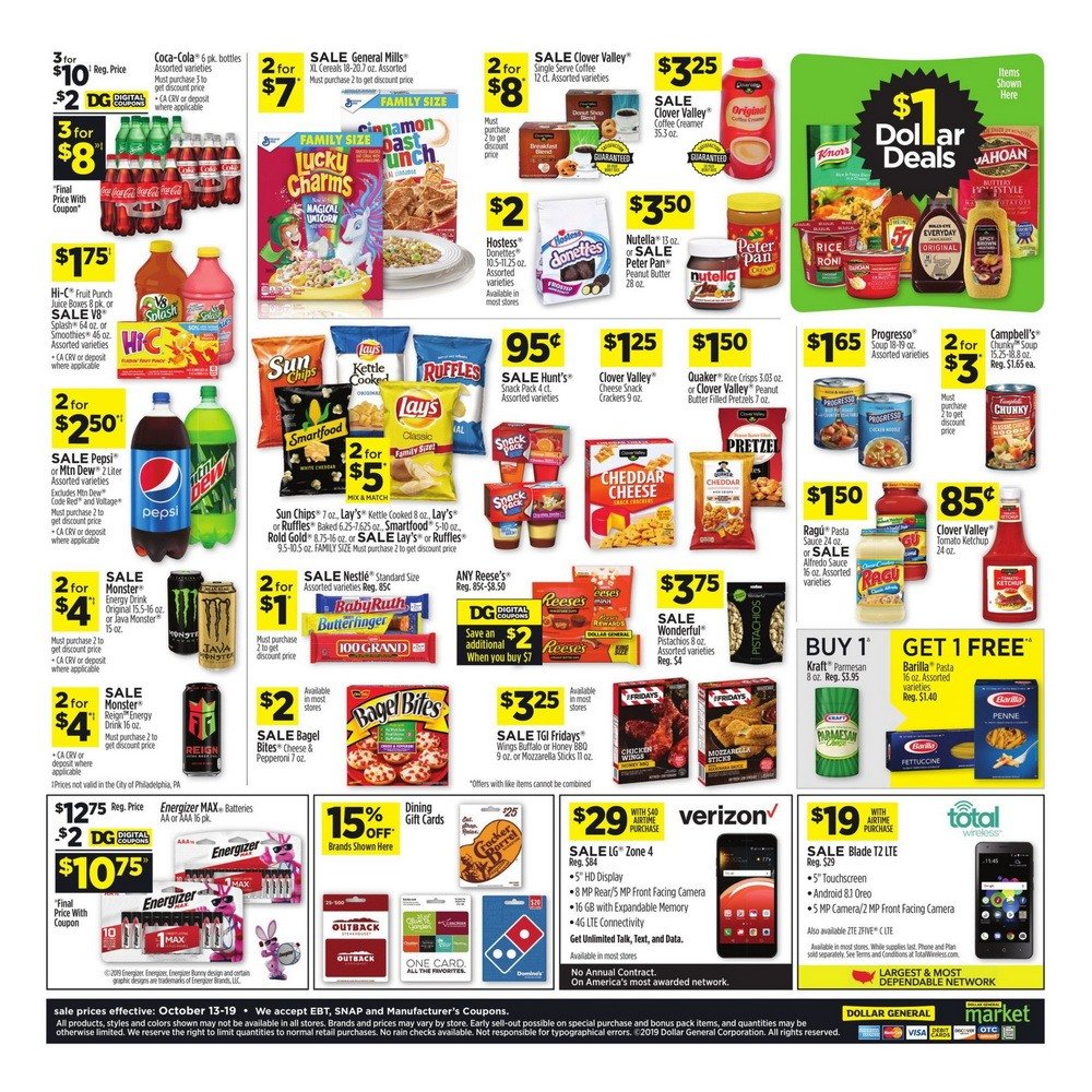 Dollar General Weekly Ad Oct 13 – Oct 19, 2019