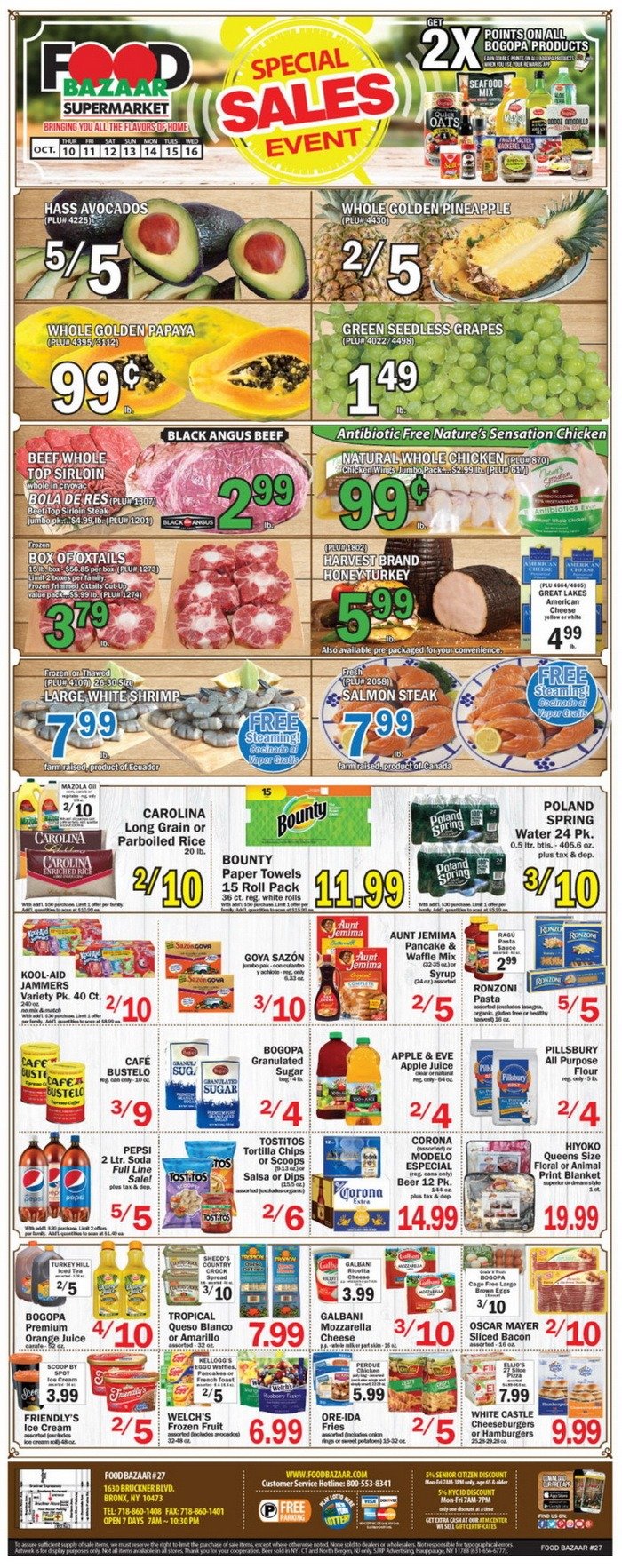 Food Bazaar Weekly Ad Oct 10 – Oct 16, 2019