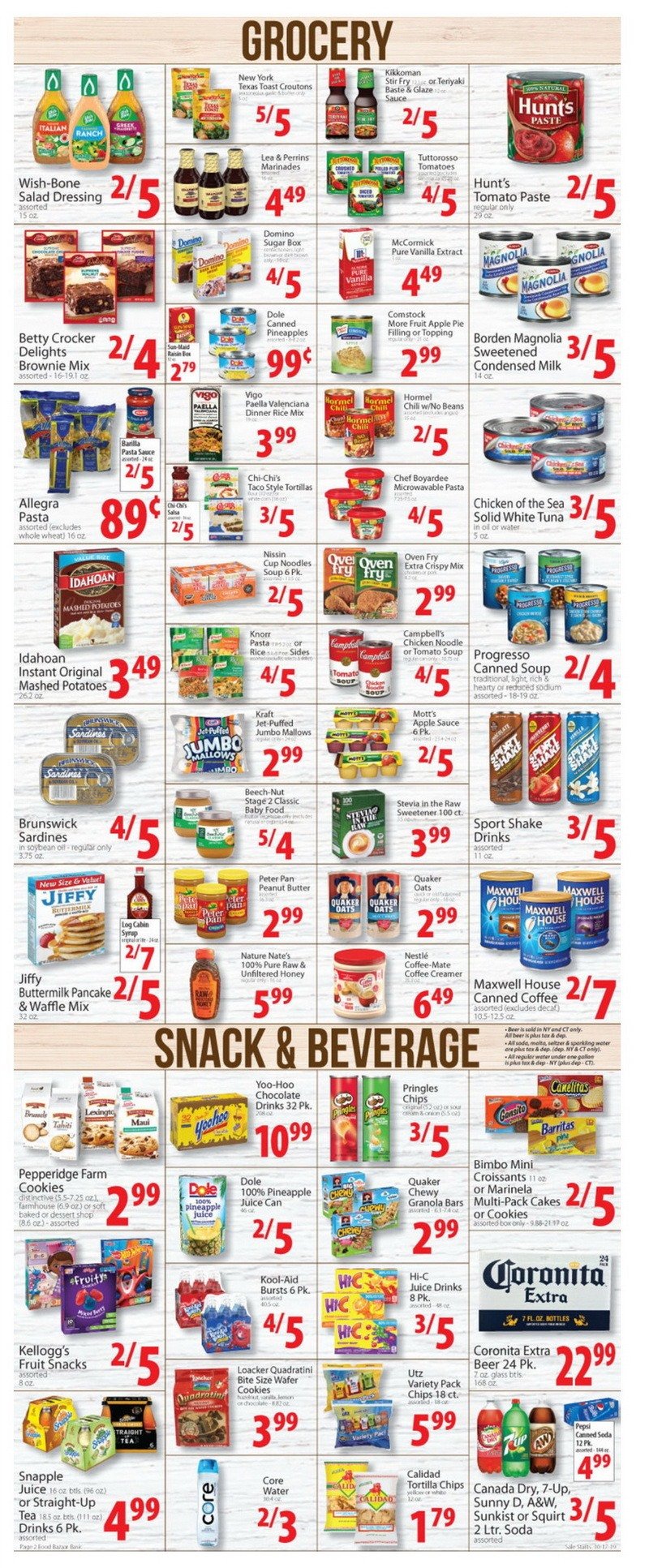 Food Bazaar Weekly Ad Oct 17 – Oct 23, 2019