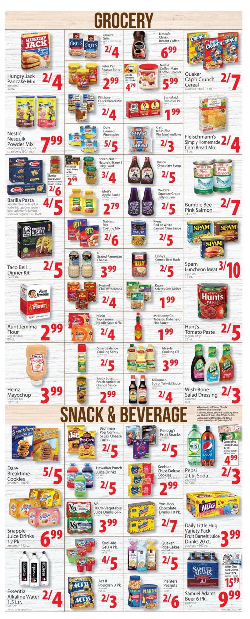 Food Bazaar Weekly Ad Oct 24 – Oct 30, 2019