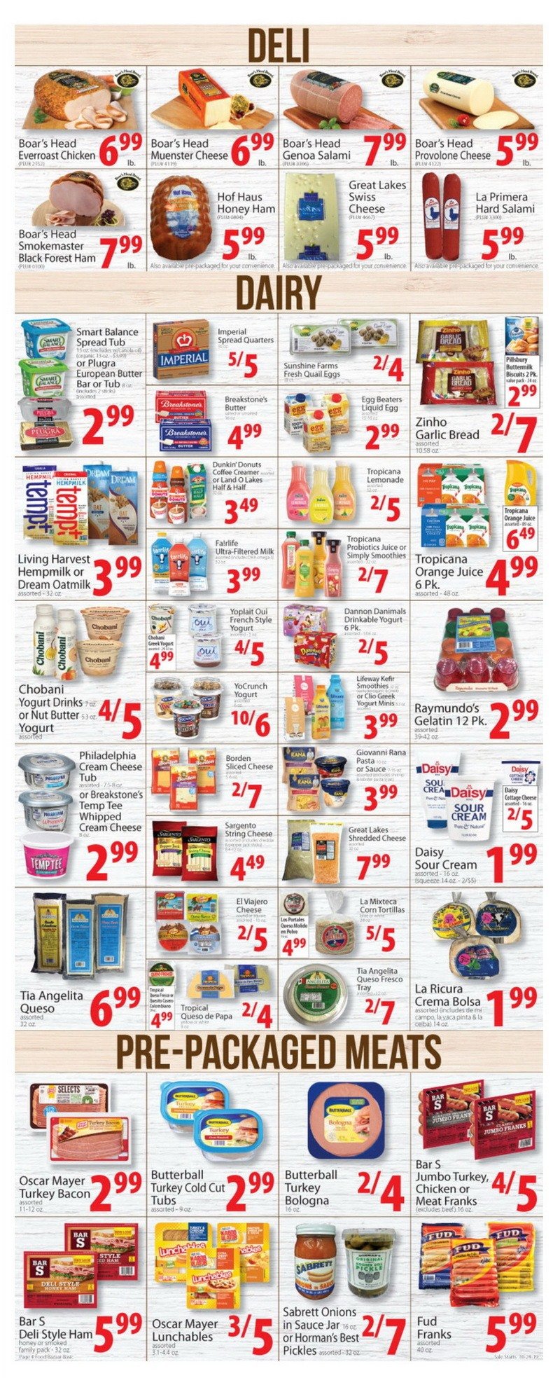 Food Bazaar Weekly Ad Oct 24 – Oct 30, 2019