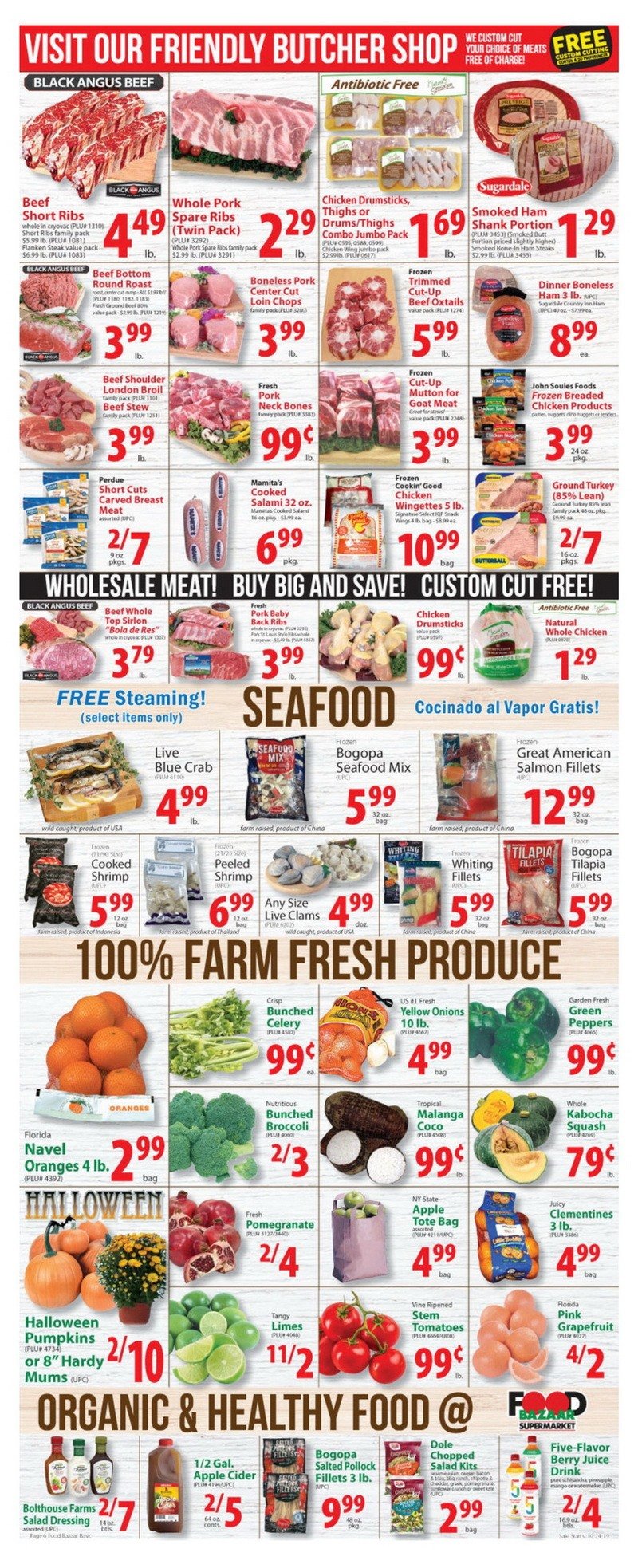 Food Bazaar Weekly Ad Oct 24 – Oct 30, 2019