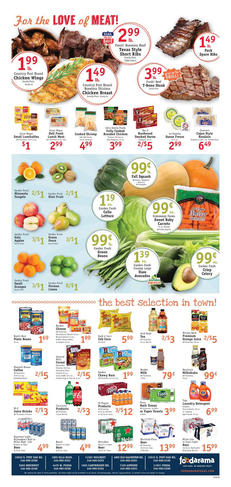 Foodarama Weekly Ad Oct 16 – Oct 22, 2019