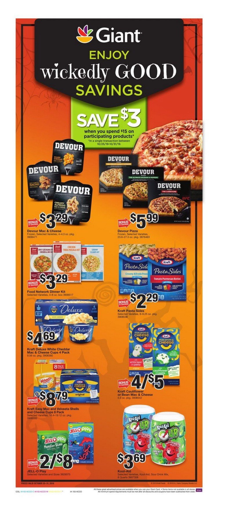 Giant Food Weekly Circular Oct 25 – Oct 31, 2019