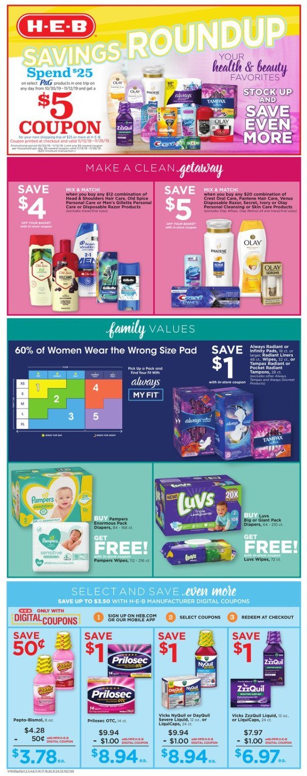 HEB Weekly Ad Oct 30 – Nov 05, 2019