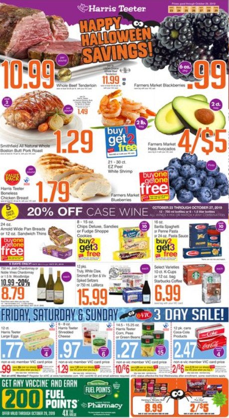 Harris Teeter Weekly Ad Oct 23 – Oct 29, 2019