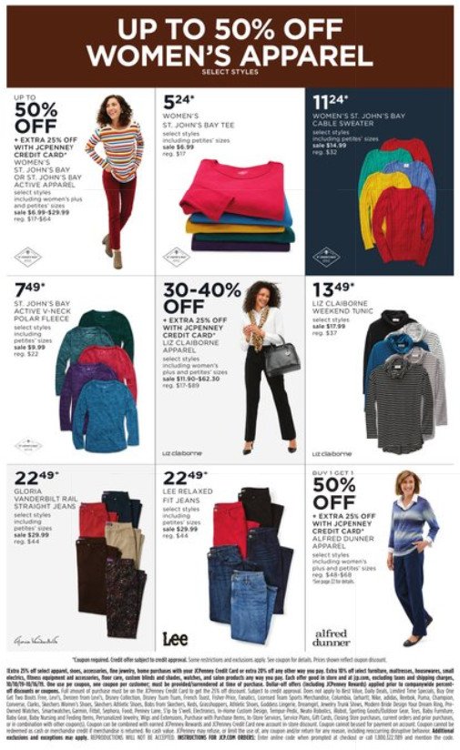 JCPenney Weekly Ad Sale Oct 10 – Oct 16, 2019