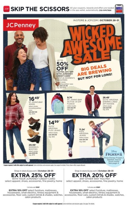 JCPenney Special Ad Sale Oct 28 – Oct 31, 2019
