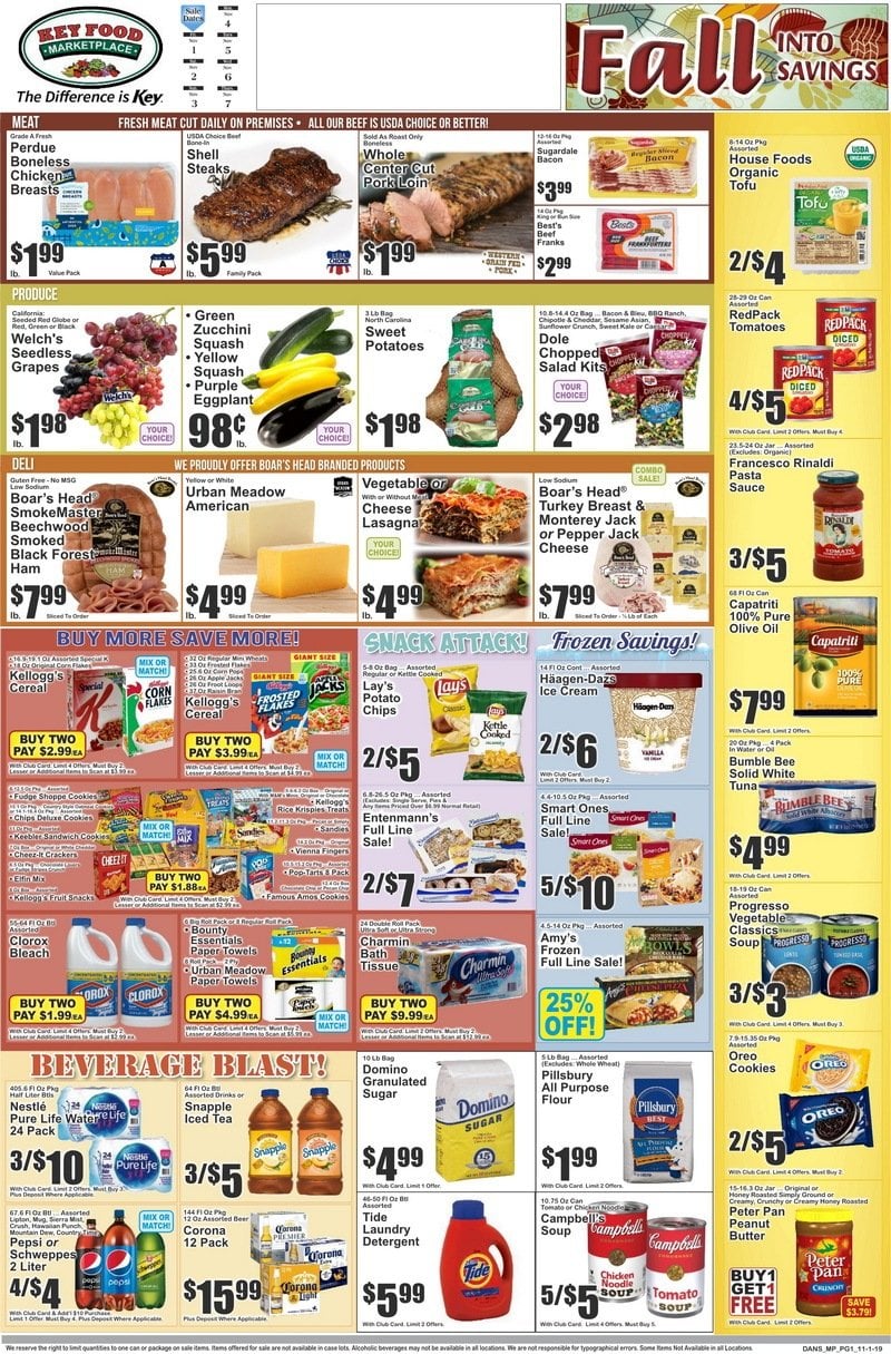 Key Food Weekly Ad Nov 01 – Nov 07, 2019