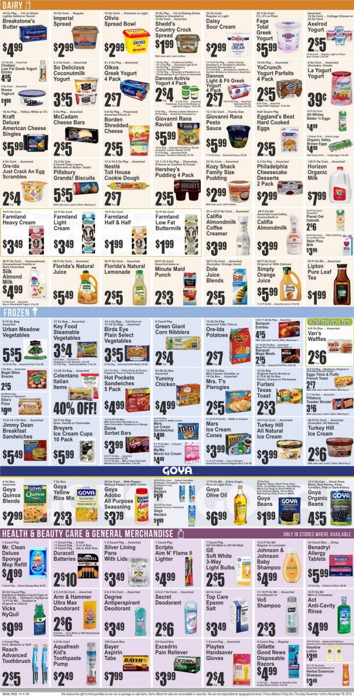 Key Food Weekly Ad Nov 01 – Nov 07, 2019