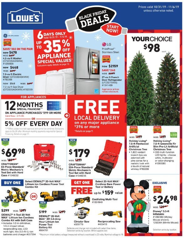 Lowe's Weekly Ad Oct 31 – Nov 06, 2019