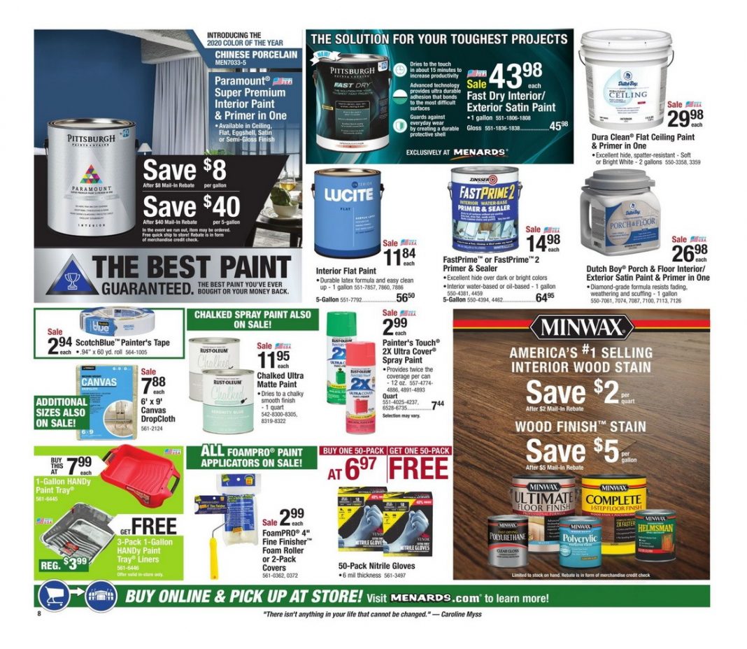 Menards Flyer Sale Oct 27 – Nov 09, 2019