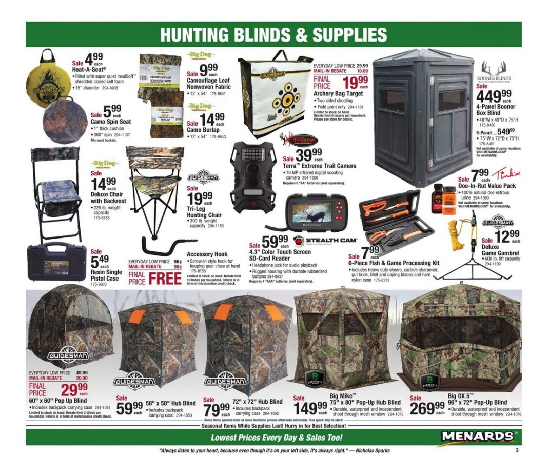 Menards Flyer Sale Oct 27 – Nov 09, 2019