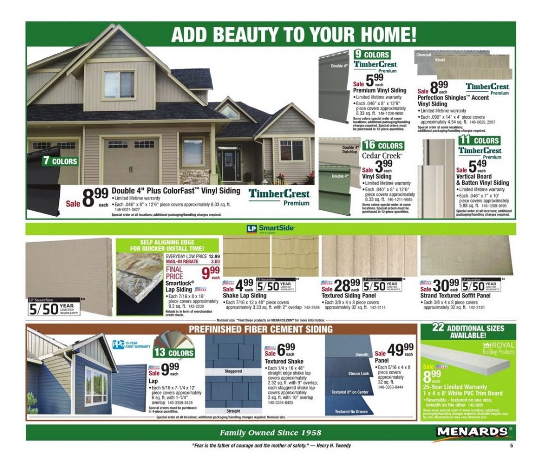 Menards Flyer Sale Oct 27 – Nov 09, 2019