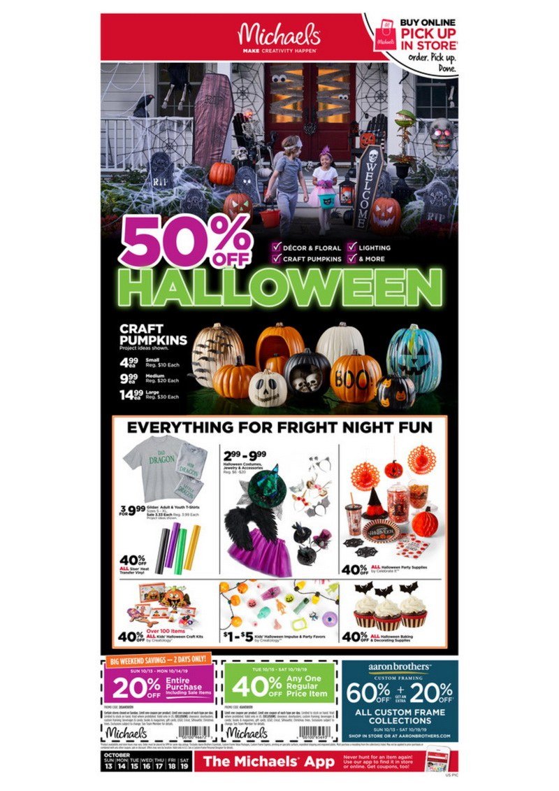 Michaels Weekly Ad Oct 13 – Oct 19, 2019