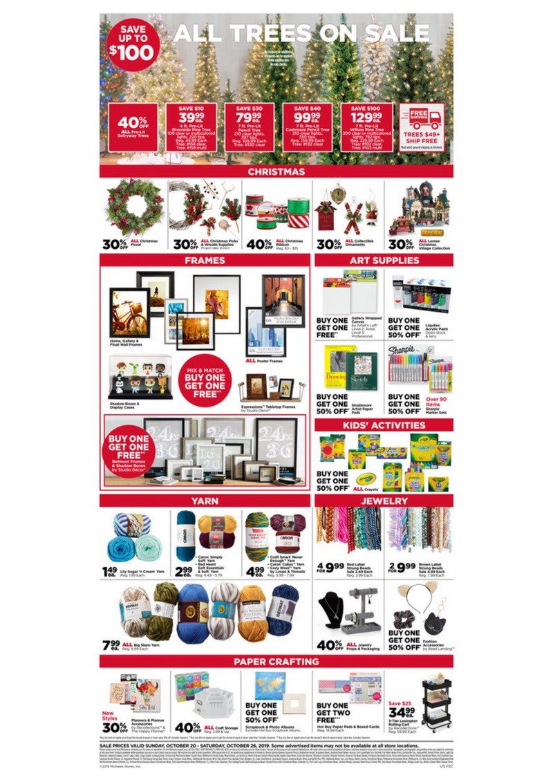 Michaels Weekly Ad Oct 20 – Oct 26, 2019
