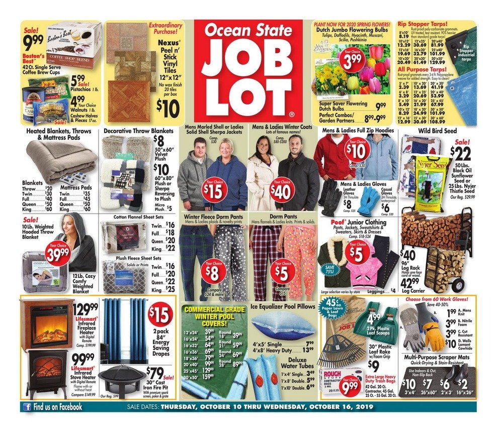 Ocean State Job Lot Weekly Ad Oct 10 – Oct 16, 2019