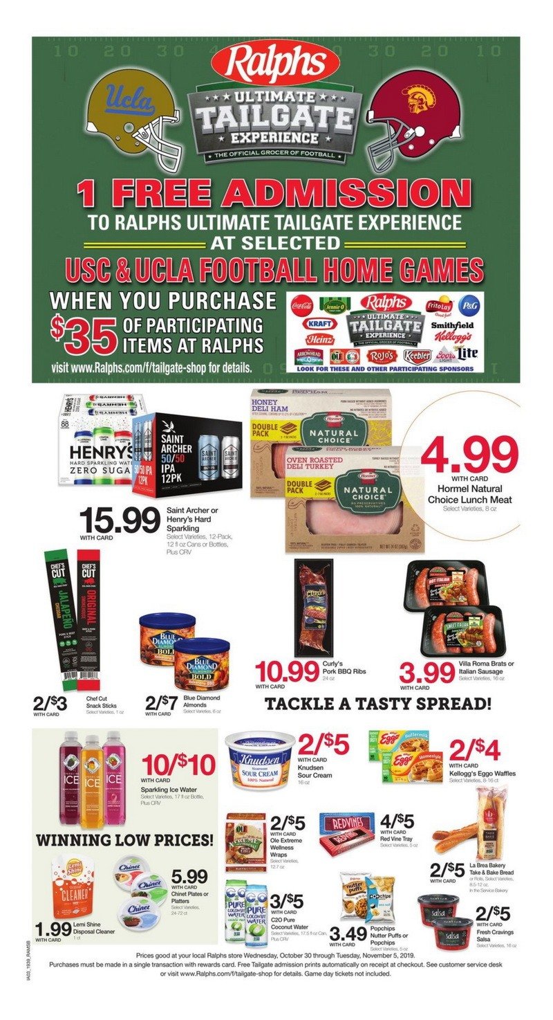 Ralphs Weekly Ad Oct 30 – Nov 05, 2019