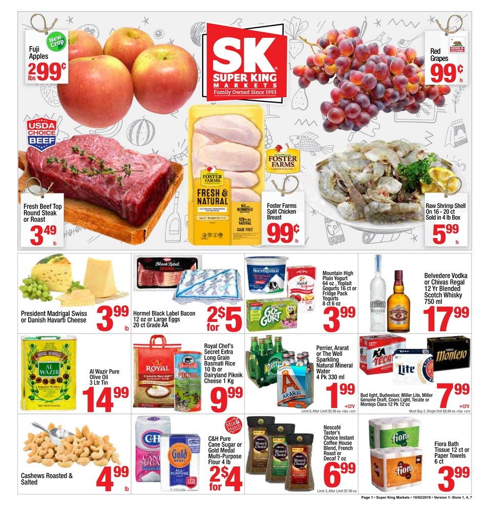 Super King Weekly Ad Oct 02 – Oct 08, 2019