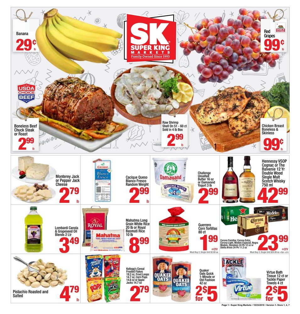 Super King Weekly Ad Oct 23 – Oct 29, 2019