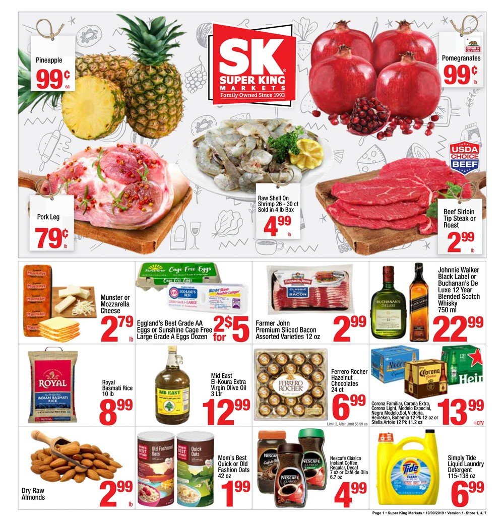 Super King Weekly Ad Oct 9 – Oct 15, 2019