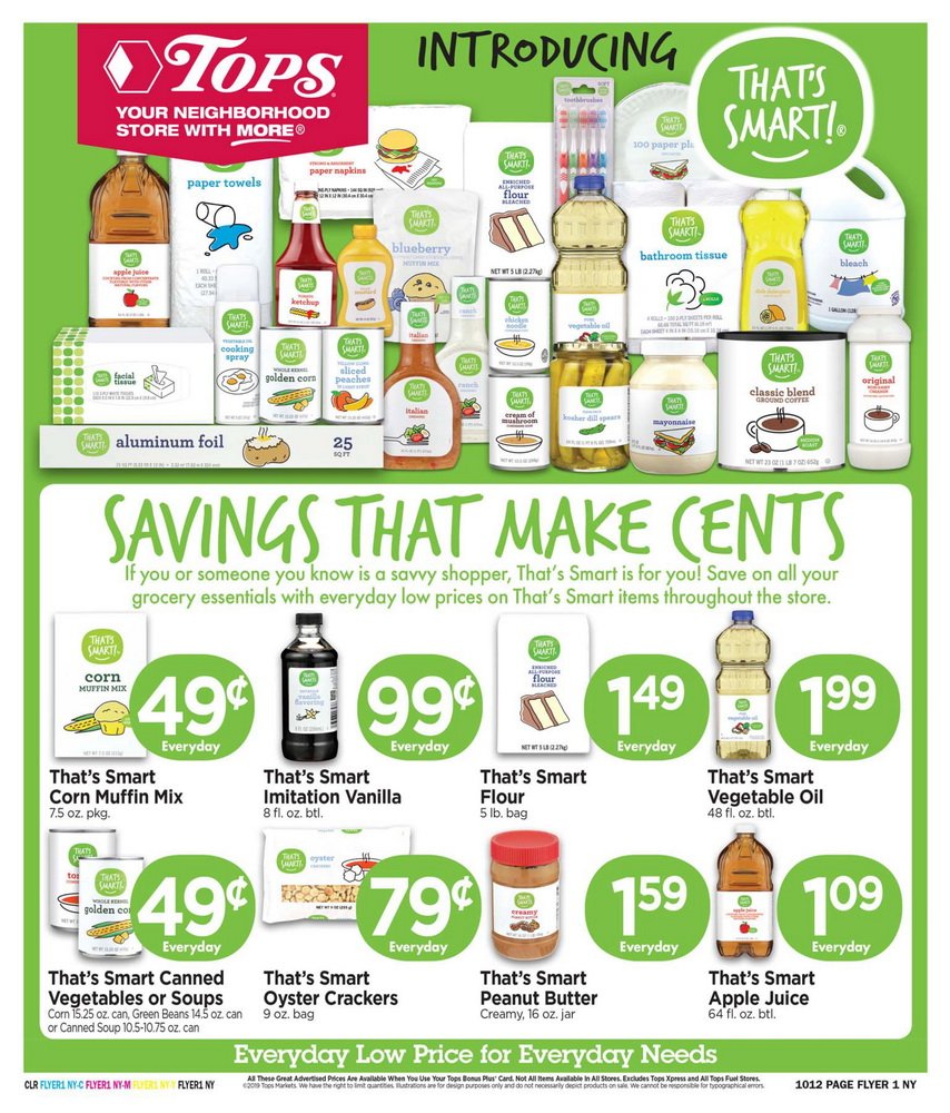 Tops Weekly Circular Oct 06 – Oct 12, 2019