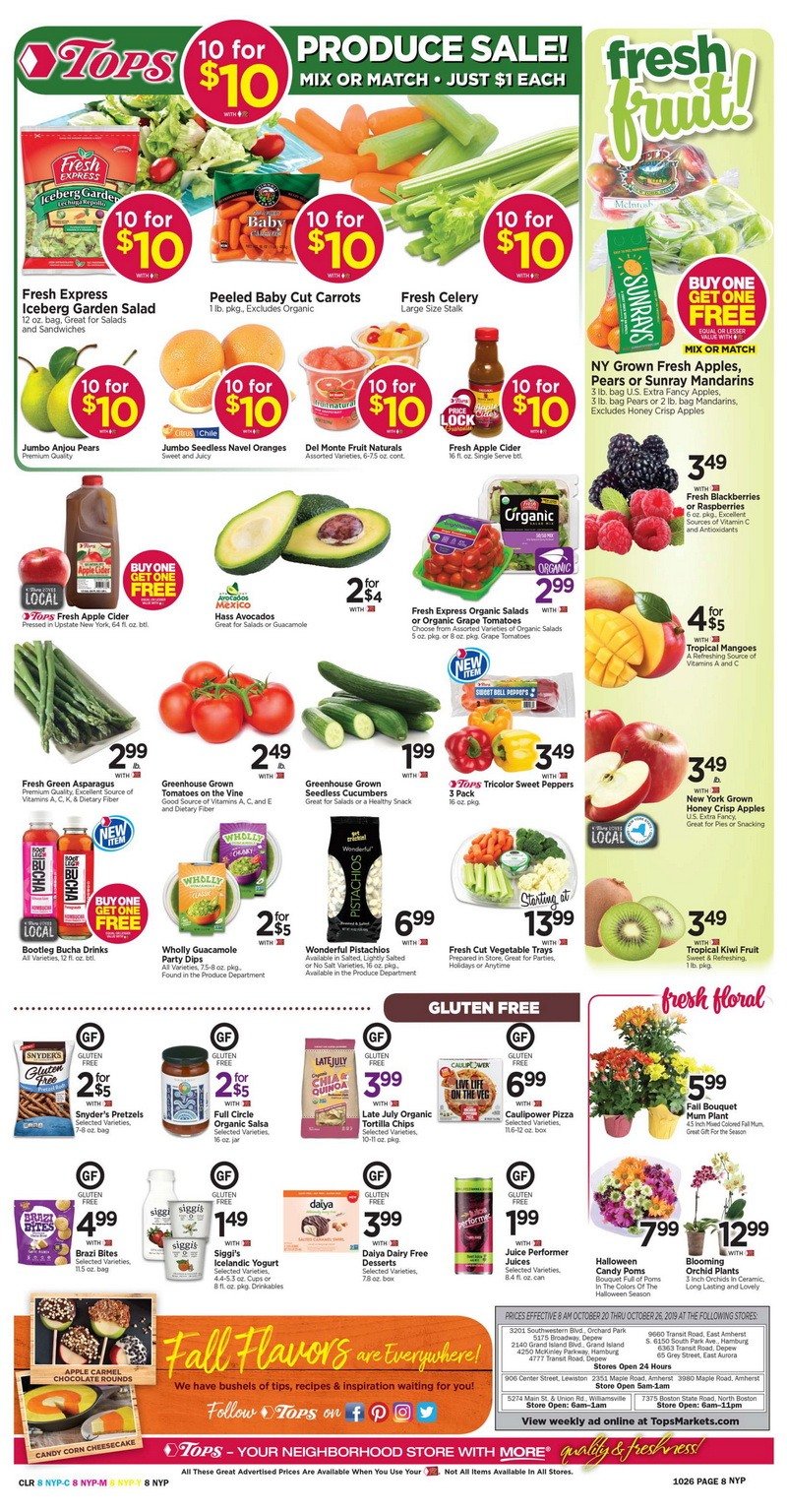 Tops Weekly Circular Oct 20 – Oct 26, 2019