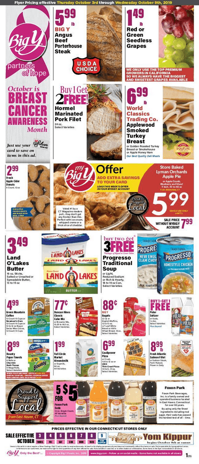 Big Y Weekly Ad Oct 3 – Oct 9, 2019