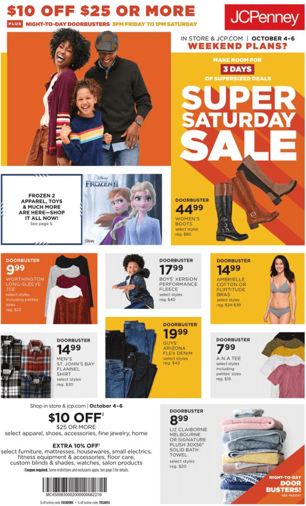 JCPenney Special Ad Sale Oct 4 – Oct 6, 2019