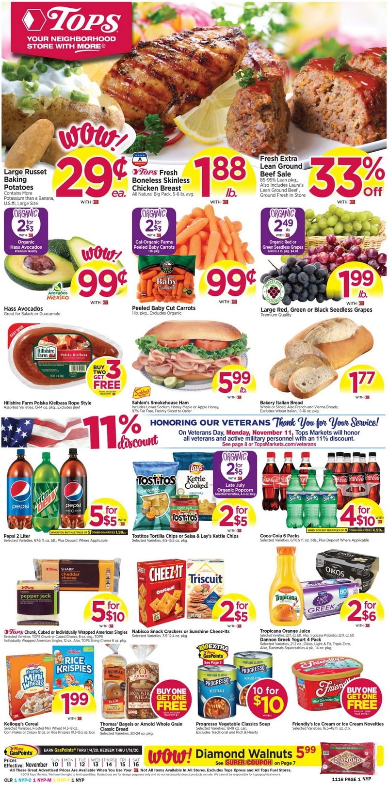 Tops Weekly Circular Nov 10 – Nov 16, 2019
