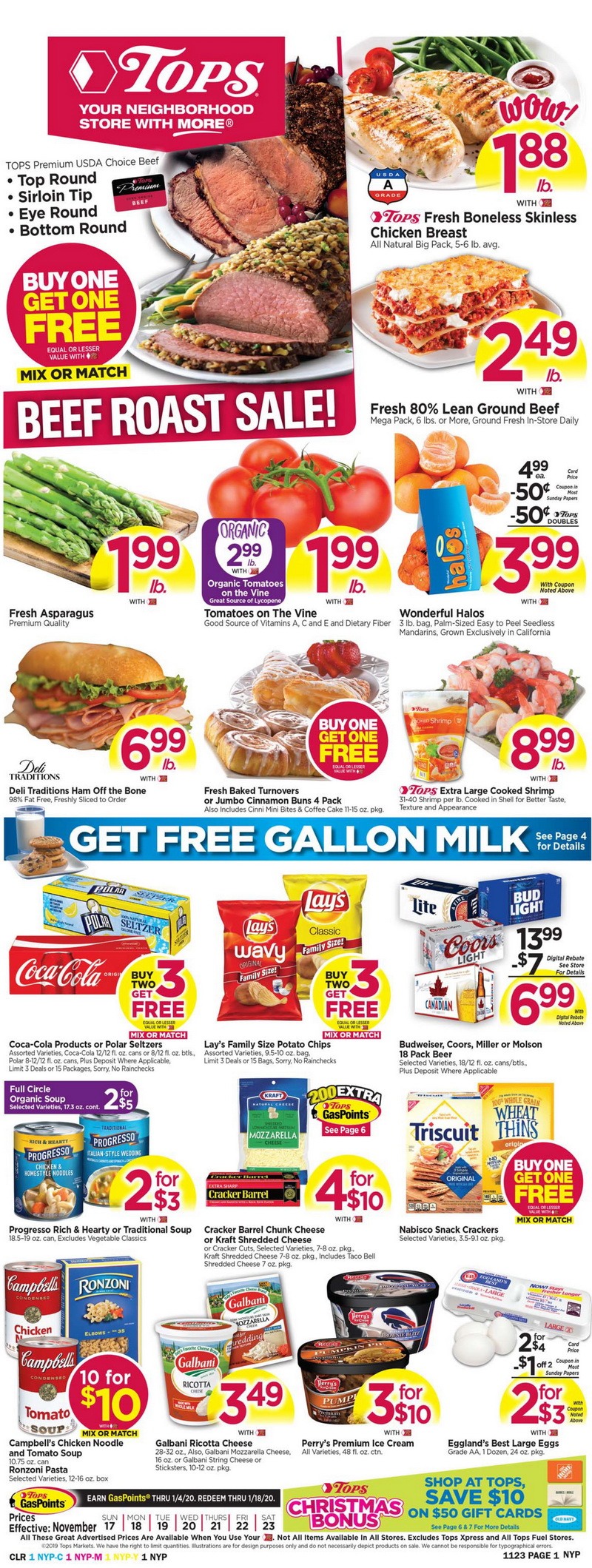 Tops Weekly Circular Nov 17 – Nov 23, 2019
