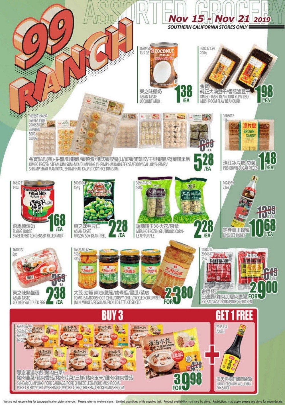 99 Ranch Market Weekly Ad Nov 15 – Nov 21, 2019