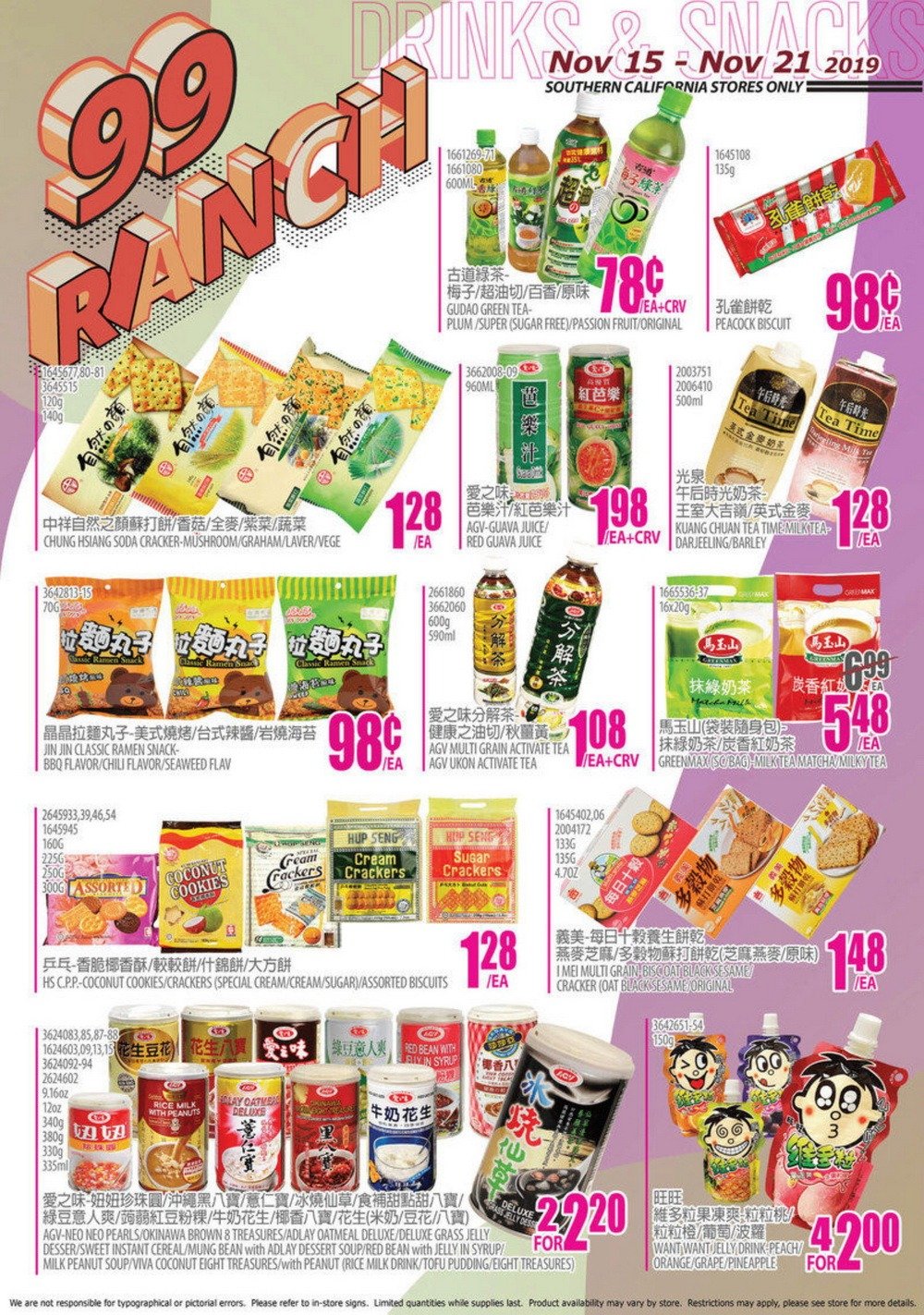 99 Ranch Market Weekly Ad Nov 15 – Nov 21, 2019