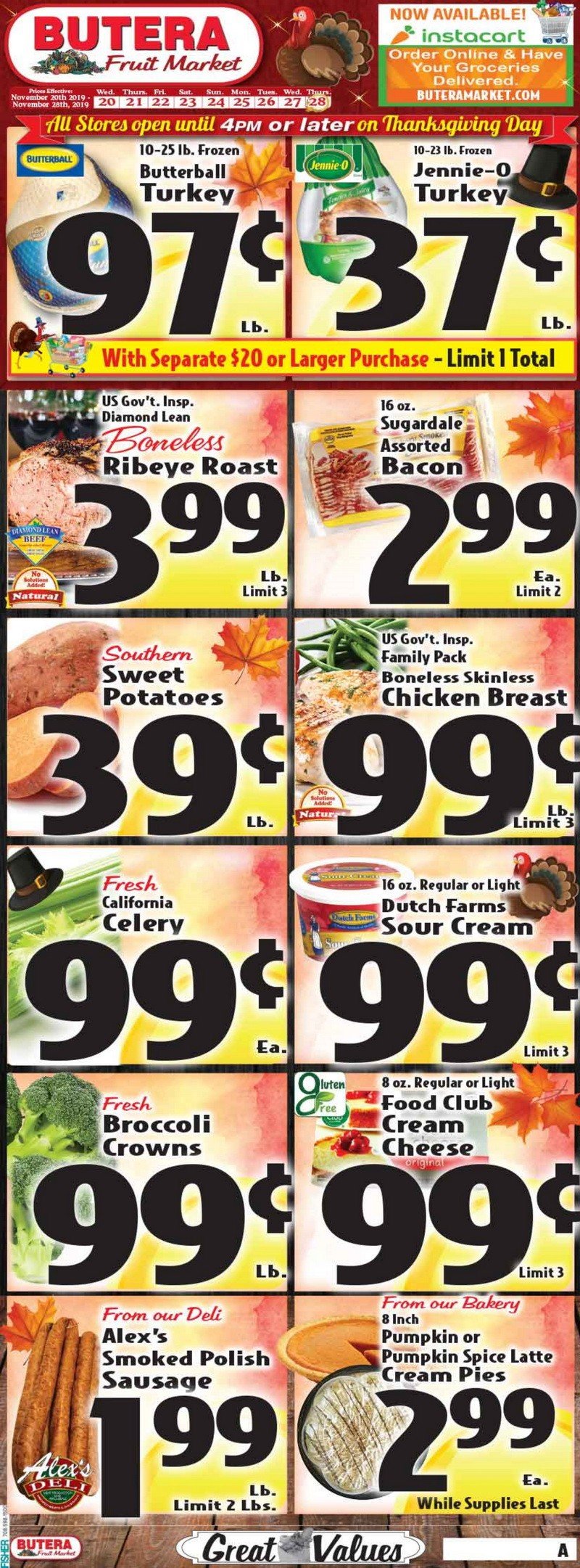 Butera Weekly Ad Nov 20 – Nov 28, 2019