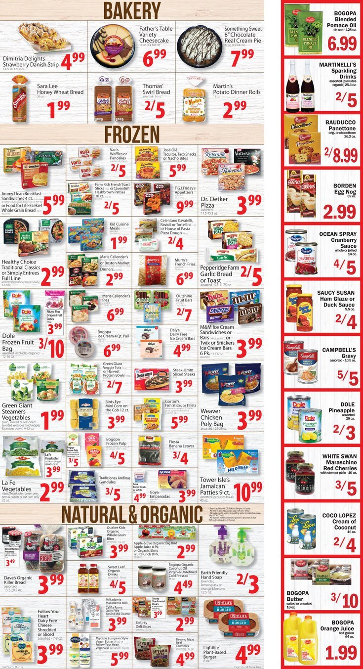 Food Bazaar Weekly Ad Nov 07– Nov 13, 2019
