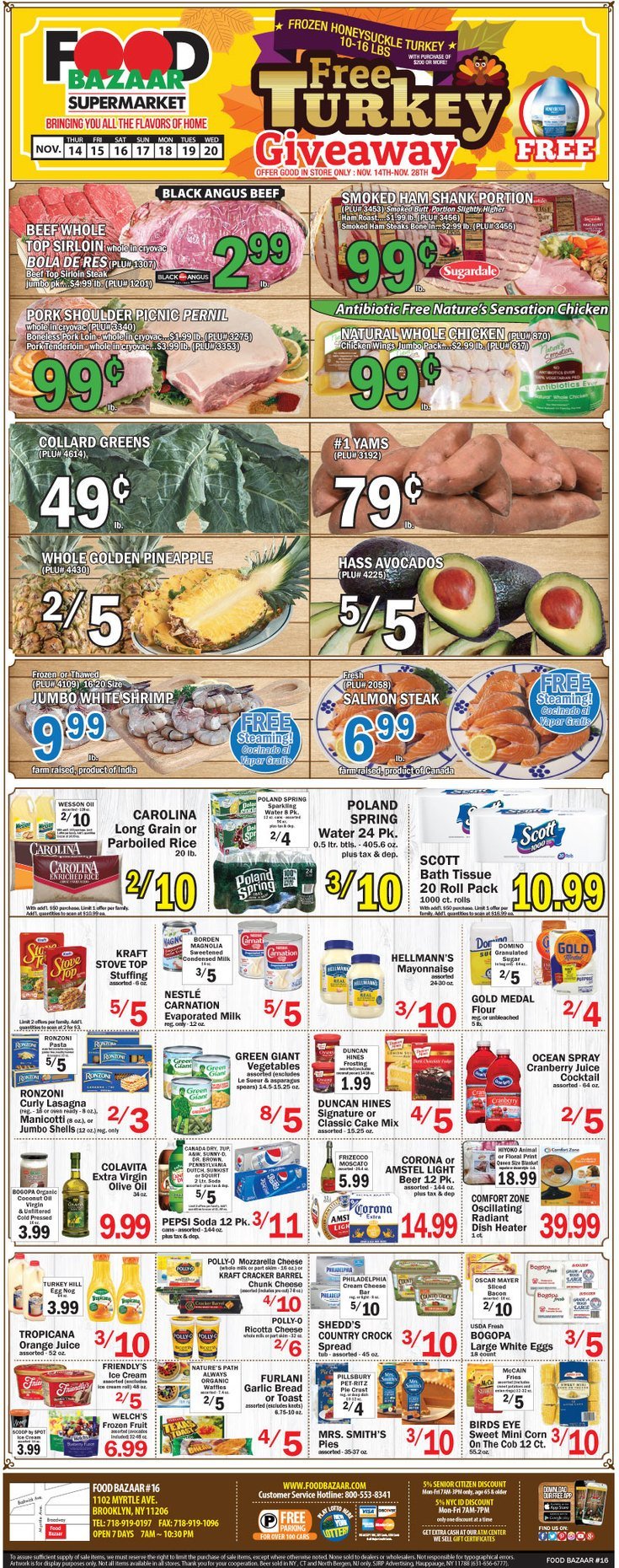 Food Bazaar Weekly Ad Nov 14 – Nov 20, 2019