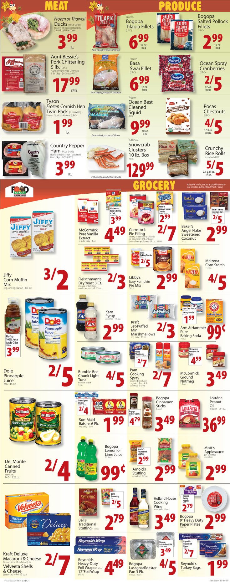 Food Bazaar Weekly Ad Nov 14 – Nov 20, 2019