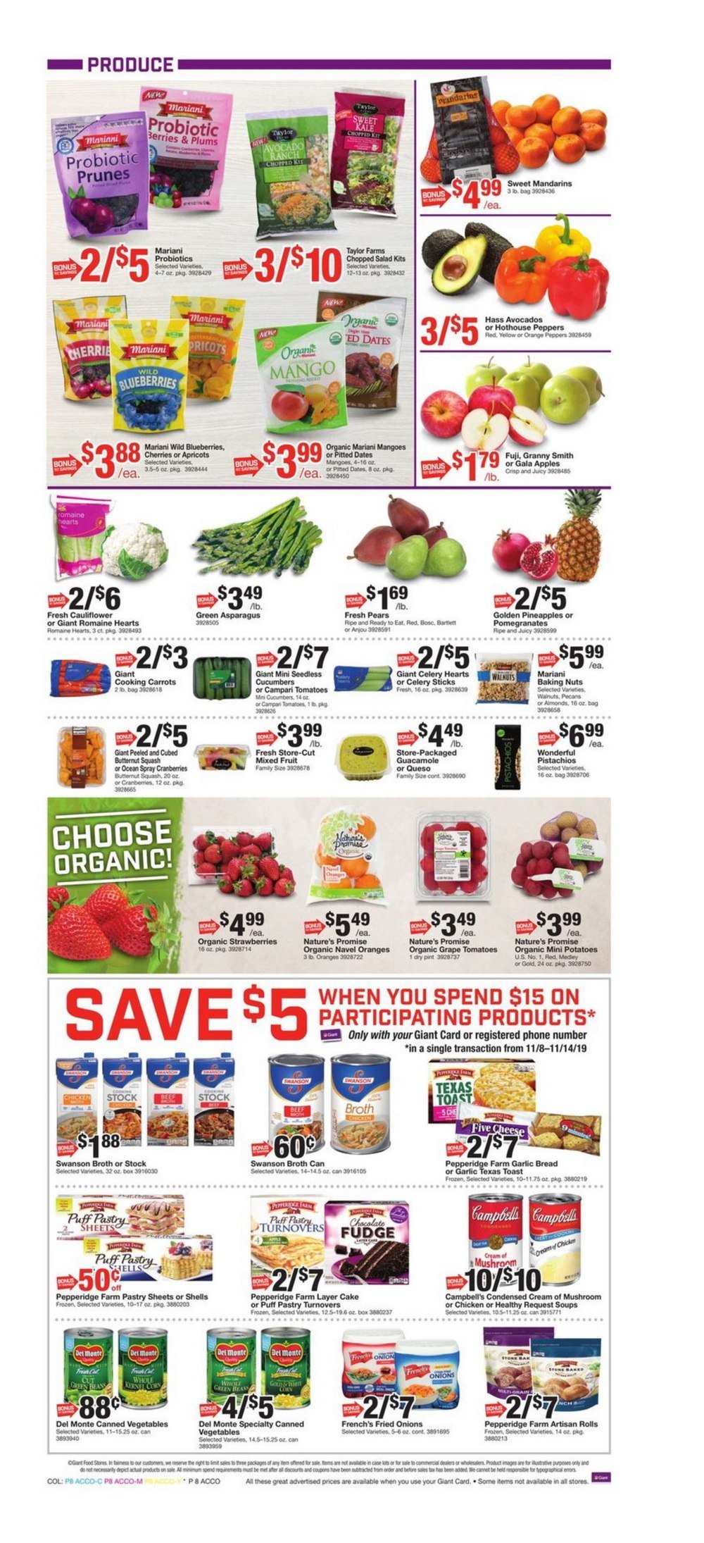 Giant Food Weekly Circular Nov 08 – Nov 14, 2019