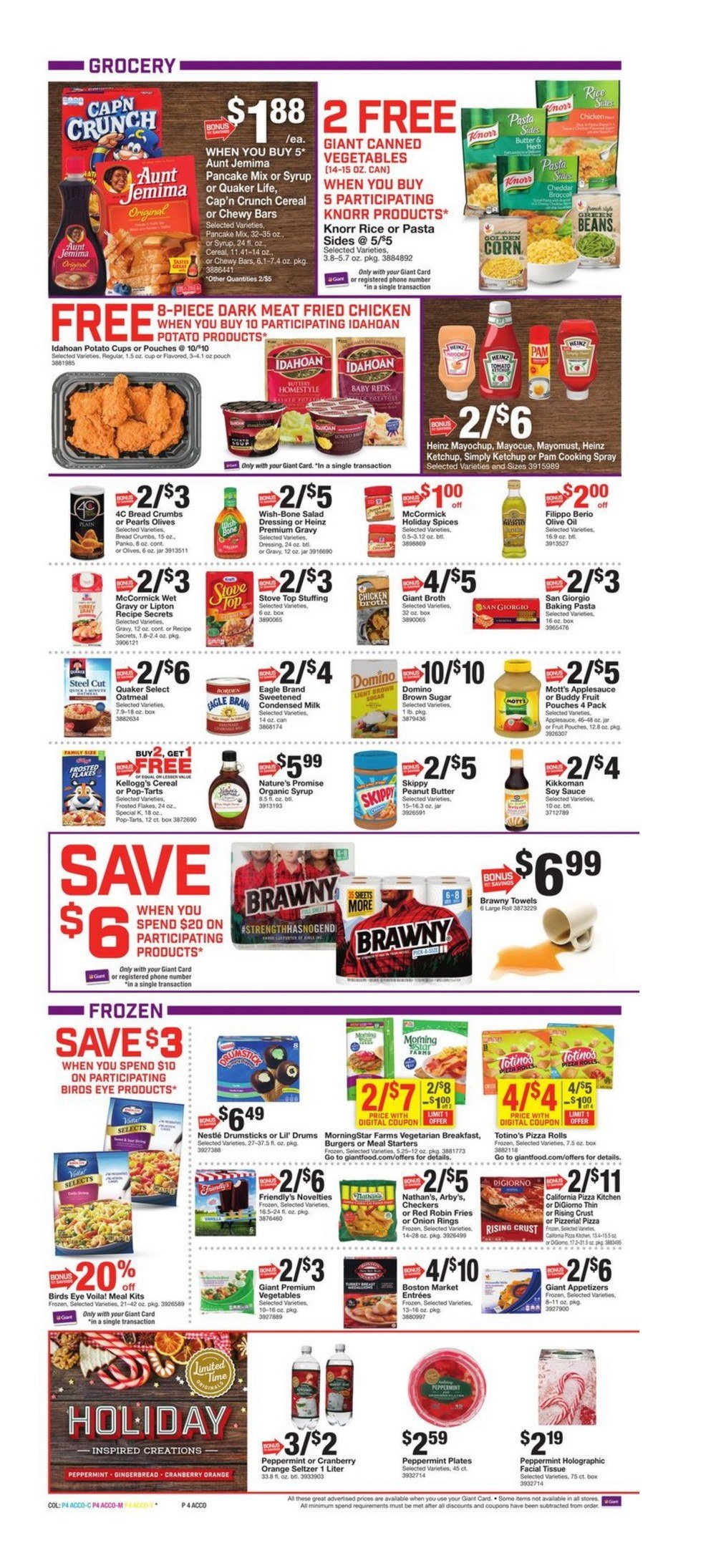 Giant Food Weekly Circular Nov 08 – Nov 14, 2019