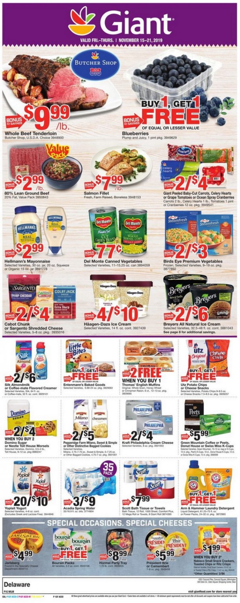Giant Food Weekly Circular Nov 15 – Nov 21, 2019