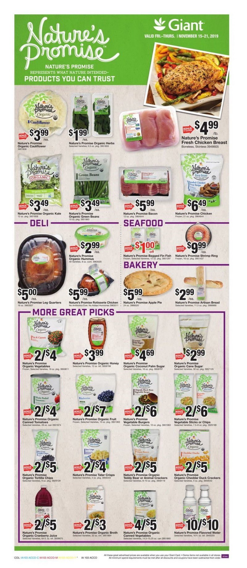 Giant Food Weekly Circular Nov 15 – Nov 21, 2019