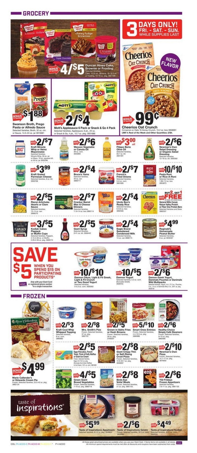 Giant Food Weekly Circular Nov 15 – Nov 21, 2019