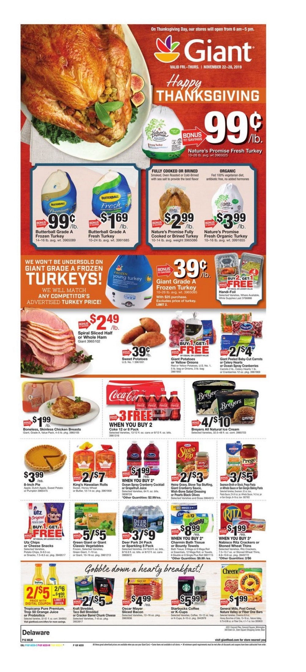 Giant Food Weekly Ad Nov 22 – Nov 28, 2019