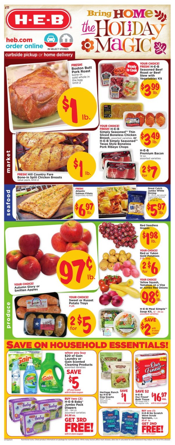 HEB Weekly Ad Nov 13 – Nov 19, 2019