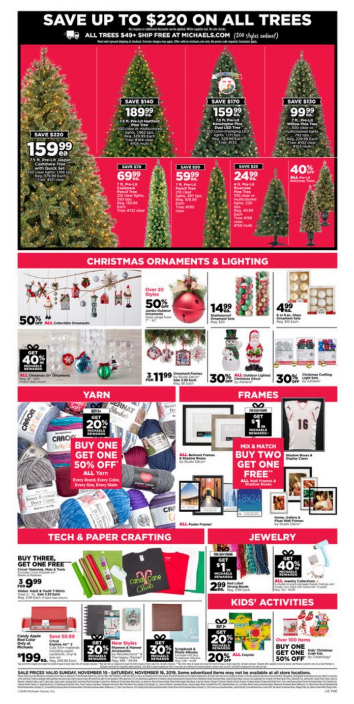 Michaels Weekly Ad Nov 10 – Nov 16, 2019