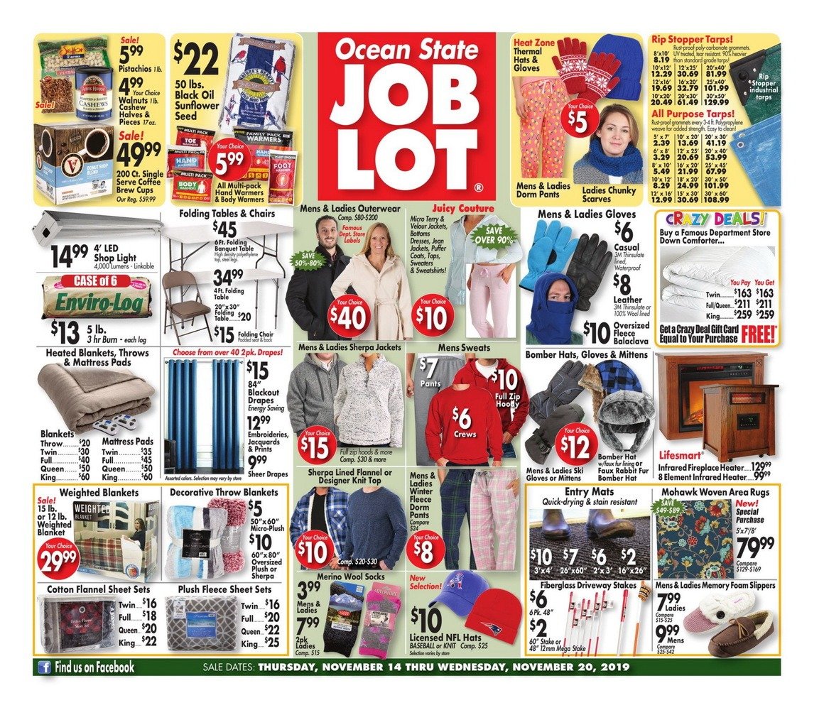 Ocean State Job Lot Weekly Ad Nov 14 – Nov 20, 2019